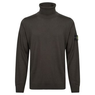 Stone Island Homme, Pulls, Brun, Taille: L Pull &agrave; col roul&eacute; avec finitions c&ocirc;tel&eacute;es