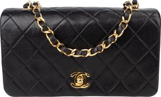 Chanel Crossbody Bags - Chanel Quilted Lambskin 24K Gold Single Flap Cross - Gr. unisize - in Schwarz - für Damen