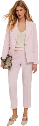 Motivi Einreihige Anzugjacke aus Kreppstoff Rosa 44 Spring Summer 25