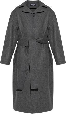 Jacquemus Homme, Manteaux, Gris, Taille: M Manteau ceintur&eacute;