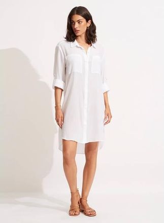Seafolly Damen Strandkleid /-Hemd Crinkle Twill Beach Shirt