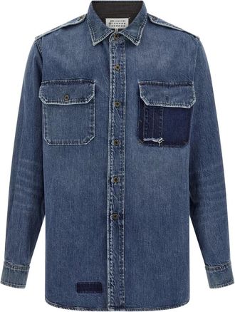 Maison Margiela Homme, Chemises, Bleu, Taille: M Chemise en jean