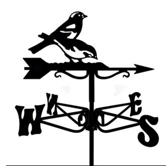 Generic Wetterfahne Aus Schwarzem Metall, Windrichtungsanzeiger f&uuml;R Schuppen, Garten, Terrasse, Dekoration, Windrichtungsanzeiger f&uuml;R Den Au&szlig;Enbereich(A4)