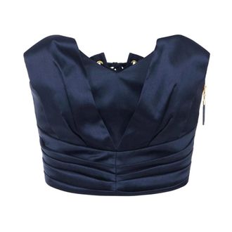 Elisabetta Franchi Damen, Oberteile, Blau, XLGr&ouml;&szlig;e