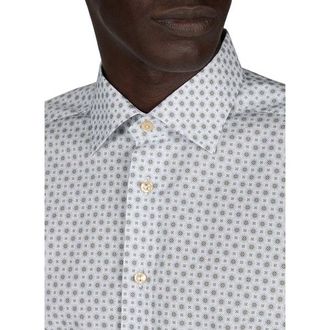 Eton Chemise slim &agrave; motif en coton