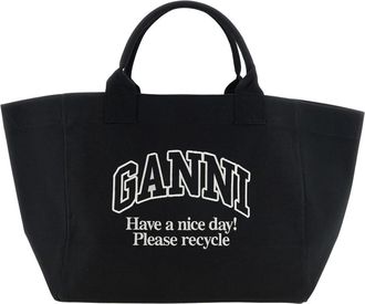 Ganni Sac cabas XXL - Femme - Sacs - Noir - Taille: ONE Size