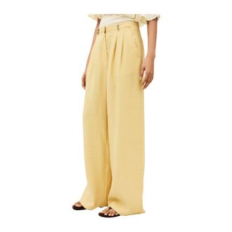 BA&SH Femme, Pantalons, Jaune, Taille: 38 FR Wide Pantalons