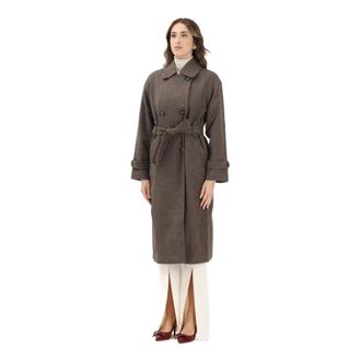 Only Zweireihiger langer Mantel - - Coats - Damen - Braun - XL