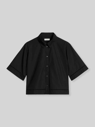 Marc O'Polo Regular Fit Kurzarmbluse aus reiner Baumwolle mit Lochstickerei