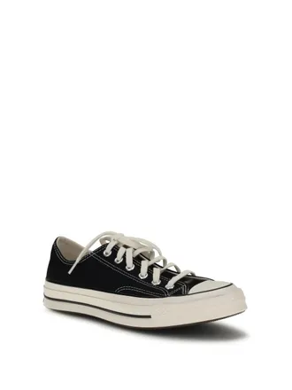 Converse Unisex Chuck 70 Ox Vintage Canvas Sneakers Black-Black-Egret Upper: Fabric; Sole: Rubber Black/black/egret