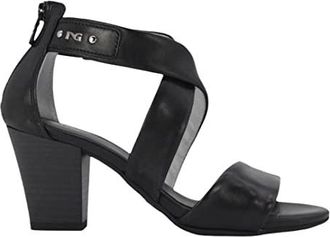 Nero Giardini E218610D Sandales en cuir pour femme, Noir, 35 EU