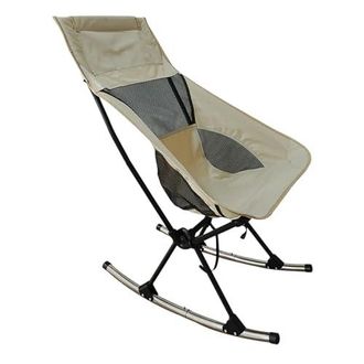 Generico Chaise &agrave; Bascule Pliante, Chaise Bascule Pliante, Chaise Bascule Pause D&eacute;jeuner, Rocker de Loisirs Haut Dos Portable Tissu Oxford avec Dos en Maille R
