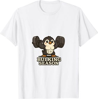 Hello Kitty Training Season Cartoon Penguin Fitness Lifting T-Shirt