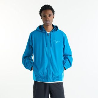 New Balance Homme Sport Linear Graphic Woven Jacket en Bleu, Polytiss&eacute;, Taille 2XL