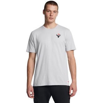 Under Armour Project Rock Red One Sleighin Gains Herren-T-Shirt, kurz&auml;rmelig, (011) Mod Gray Medium Heather / Black, Mittel