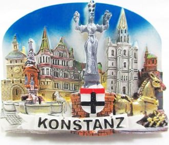 Generic Konstanz Magnet Poly Germany Souvenir Bodensee Stadtansicht Wappen