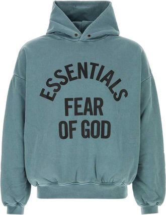 Fear of God Homme, Sweatshirts et sweats &agrave; capuche, Bleu, Taille: L Air force cotton oversize sweatshirt