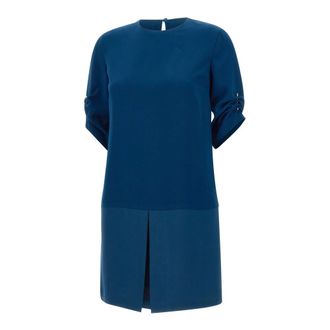 Liu Jo Femme, Robes, Bleu, Taille: 38 FR Abito in envers satin