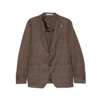 Tagliatore Karierte Jacke - - Jackets - Herren - Braun - L