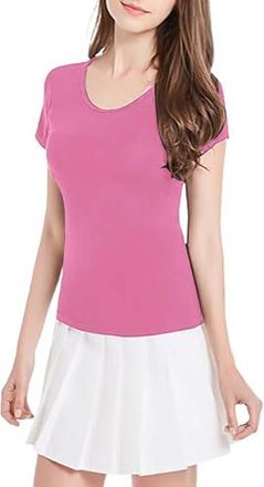 Generic Hauts pour femmes avec soutien-gorge int&eacute;gr&eacute; grande taille soutien-gorge &agrave; &eacute;tag&egrave;res T-shirts yoga gym sport sous-v&ecirc;tements d&eacute;t&eacute; basique d&eacute;contract&eacute; co