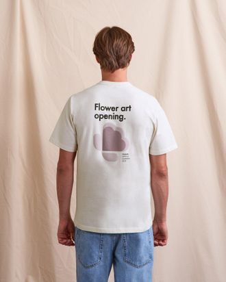 Faguo T-shirt imprim&eacute; flower art &eacute;cru
