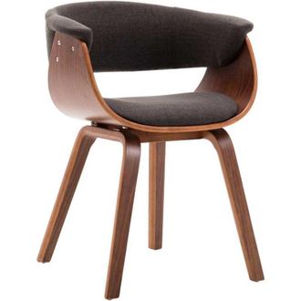 vidaXL Vidaxl - Chaise de salle &agrave; manger gris fonc&eacute; en bois et bois incurv&eacute;s Couleur : gris