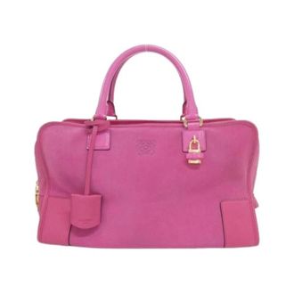 Loewe Pre-owned Suede Handbag - - Pre-owned - Damen - Rosa - ONE SIZE