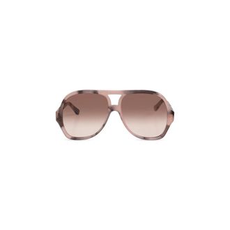 Chlo&eacute; Oversized Piloten-Sonnenbrille - - Accessories - Damen - Rosa - 58 MM