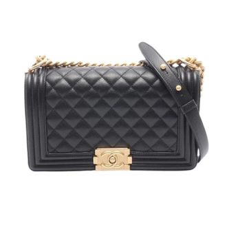 Chanel Sac bandouli&egrave;re Boy en cuir caviar Pre-owned - Femme - Pre-owned - Noir - Taille: ONE Size