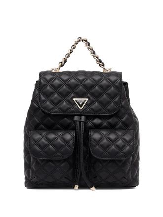 Guess Co sac &agrave; dos matelass&eacute; &agrave; d&eacute;tail de cha&icirc;ne - Noir