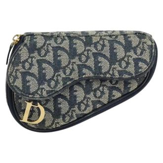Dior Pre-owned Toile petite-maroquinerie - Femme - Pre-owned - Bleu - Taille: ONE Size