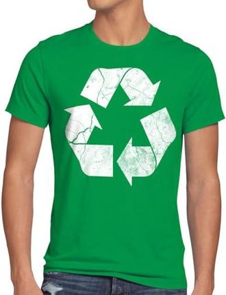 style3 Recycle T-Shirt Homme Leonard Sheldon, Taille:2XL;Couleur:Vert