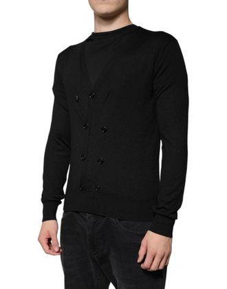 Dolce & Gabbana Cashmere Button-Down Cardigan - Black