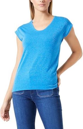 Pieces Pcbillo Tee Lurex Stripes Noos Femme T-shirt, Bleu Français/Détail : Multi Lurex, S
