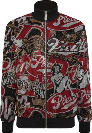 Philipp Plein Homme, Sweatshirts et sweats &agrave; capuche, Multicolore, Taille: 2XL Veste de surv&ecirc;tement Beers Stones