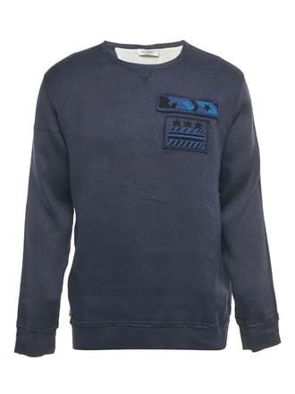 Valentino pull &agrave; d&eacute;tail de patch - Bleu