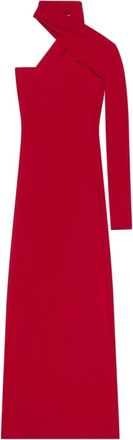 Courr&egrave;ges Femme, Robes, Rouge, Taille: 38 FR Robe Jersey Crois&eacute;e