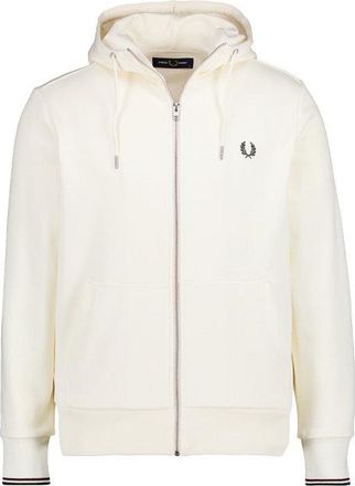 Fred Perry Herren Sweatjacke wei&szlig; unifarben