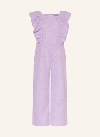 s.Oliver S.Oliver Red Strick-Jumpsuit Mit Volants lila