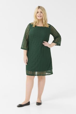 Kaffe Curve Jerseykleid A-shape dark green