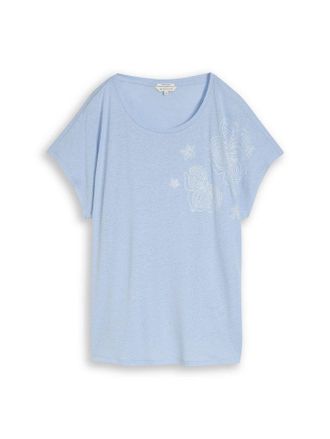 Tom Tailor T-Shirt T-Shirt Plus Size - T-Shirt mit Leinenanteil