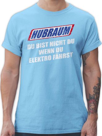 Shirtracer T-Shirt Herren - Spr&uuml;che Statement mit Spruch - Hubraum - du bist Nicht du, wenn du Elektro f&auml;hrst - XXL - Hellblau - Geschenke autoliebhaber spruchsh