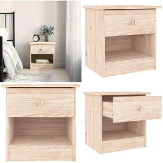 vidaXL Nachttisch alta Natur 41x35x41 cm Massivholz Kiefer - Nachttisch - Massivholzm&ouml;bel - Kiefernholz - Wohnraumgestaltung - Schlafzimmerm&ouml;bel - Home &