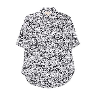 Michael Kors Casual Schwarzes Langarm-Polyestershirt - - Blouses & Shirts - Damen - Schwarzk - L