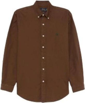 Polo Ralph Lauren Homme, Chemises, Brun, Taille: 2XL Chemise &agrave; Col Boutonn&eacute;