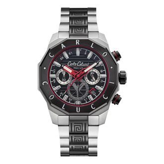 Carlo Colucci Runde Edelstahluhr - - Accessories - Herren - Grau - ONE SIZE