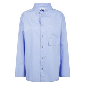 Darkpark Popeline Hemd - - Blouses & Shirts - Damen - Blau - XS