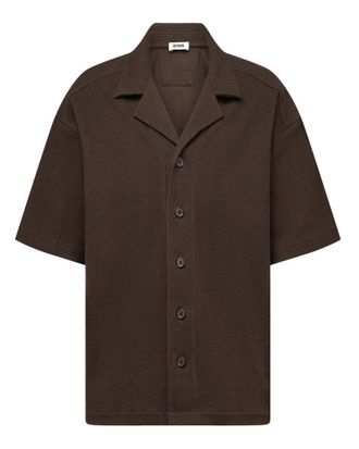 Drykorn Jersey-Kurzarmhemd mit Waffelstruktur in