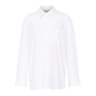 Gestuz Oversized Wei&szlig;e Bluse mit Knopfverschluss - - Blouses & Shirts - Damen - Wei&szlig; - XS