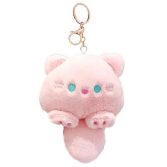 Generic Porte-cl&eacute;s chat en peluche, porte-cl&eacute;s mignon pour cl&eacute;s de voiture | Cha&icirc;nes pour cl&eacute;s de voiture, accessoires de sac &agrave; dos, pendentif chat en peluche